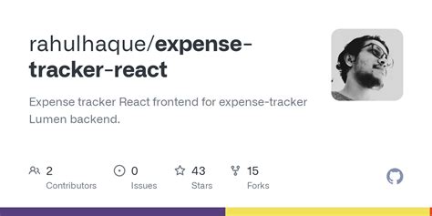 GitHub Rahulhaque Expense Tracker React Expense Tracker React