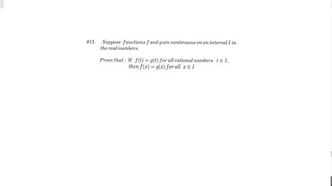 solved 13 suppose functions f and gare continuous on an