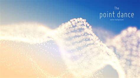 Vector Abstract Particle Wave Points Array With Shallow Depth Of Field