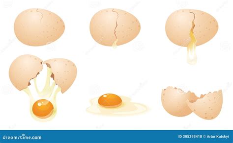 Breaking Egg For Cooking Set 3d Realistic Sequence Game Animation Of