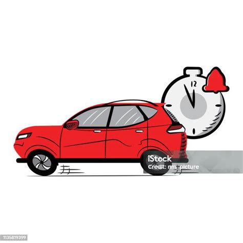 차와 스톱 워치와 벨이 있습니다 아이콘 스케치 기호 서명 스톡 벡터 일러스트입니다 투명 고립 된 흰색 인쇄 스톱워치에 대한 스톡 벡터 아트 및 기타 이미지 Istock