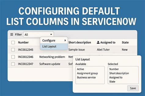 Setting Default List Columns In Servicenow A Comprehensive Guide
