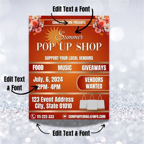 Summer Pop Up Shop Flyer Template Pop Up Shop Event Flyer Pop Up Shop