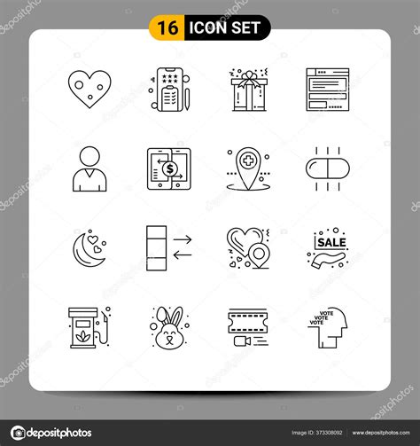 Modern Set Outlines Symbols Resources Code Christmas Computing File Editable Stock Vector Image