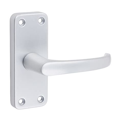 Timco Contractors Lever Latch Handles Satin Anodised Aluminium