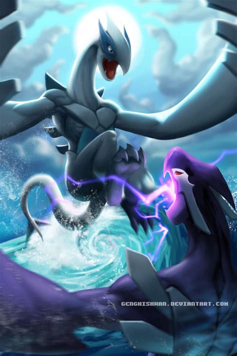 Pokemon Lugia Vs Shadow Lugia By Genghiskwan On Deviantart Pokemon
