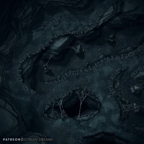 The Crawling Caverns Interconnected Battlemap Dandd Ttrpg Digital