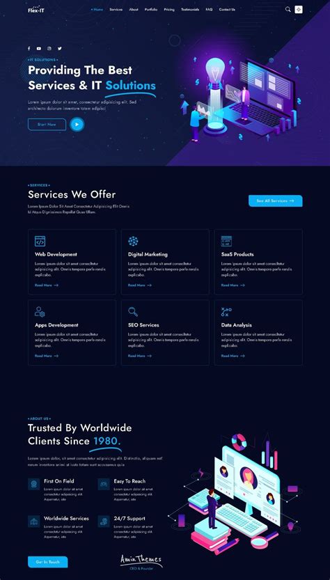 Blue Website Design The Color Of Trust And Loyalty EntheosWeb Templates Zicxi Agency