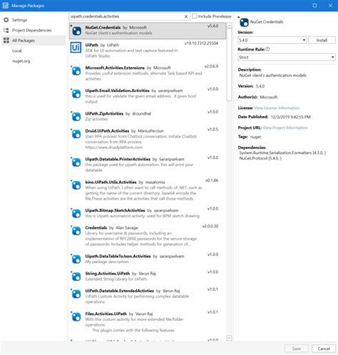 Unable To Find Uipathcredentialsactivities Help Uipath Community