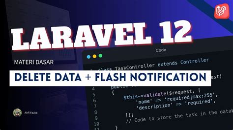 Tutorial Laravel 12 Part9 Delete Data Auto Close Flash