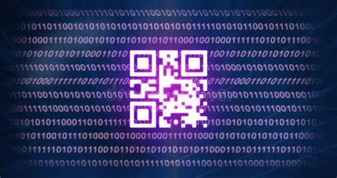 Animation Of Qr Code And Binary Coding Digital Data Processing Stock