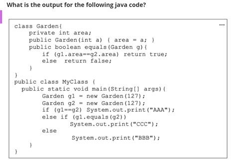 Solved What Is The Output For The Following Java Code Chegg