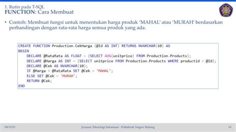 Pemrograman Dengan Transact Sql Bagian 1 Pdf