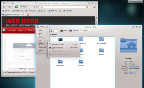 Oxygen Appmenu Replace The Menu With A Titlebar Button Kde Rlinux
