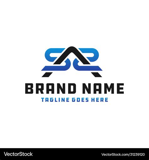 Logo Design Letter Sas Royalty Free Vector Image
