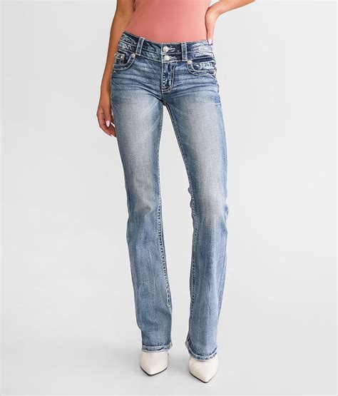 Miss Me Low Rise Boot Stretch Jean Womens Jeans In M383 Buckle
