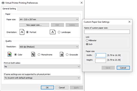 Printing Preferences Printer For Remote Desktop Server User Manual