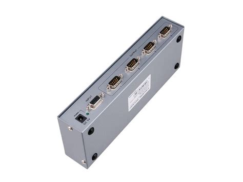 Dtech 2 Port Rs232 Serial Splitter Box Silver