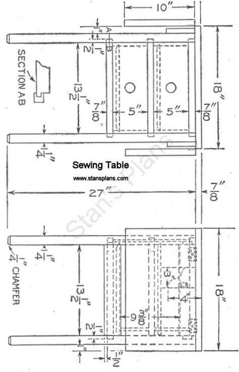 Printable Plans For A Sewing Table
