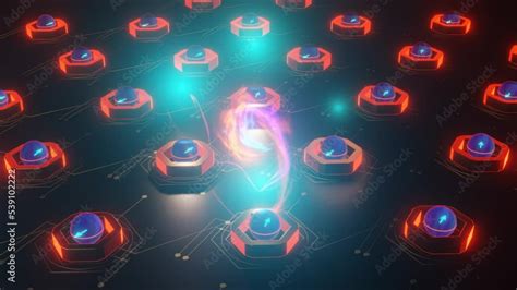 Inside Quantum Pc Quantum Computing Circuit At Work Superposition And Entanglement Qubit