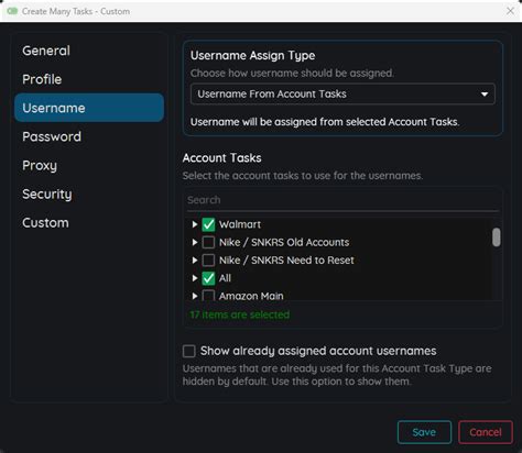 Profile Builder Accounts Tasks Custom Create AYCD