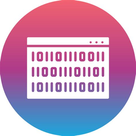 binary code generic flat gradient icon
