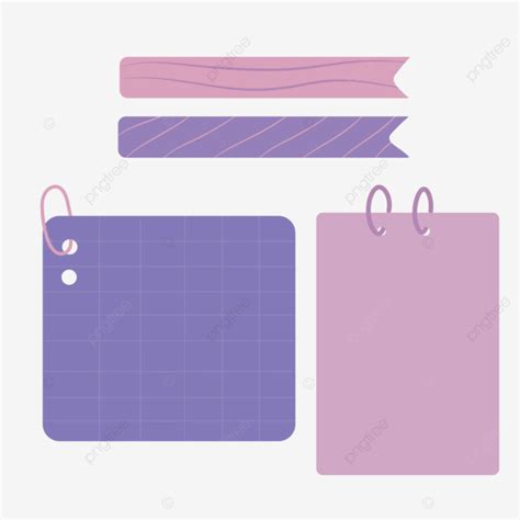 저널링 세트용 스티커 메모 메모 용지 보라 스티커 메모 메모지 Png 일러스트 및 Psd 이미지 무료 다운로드 Pngtree