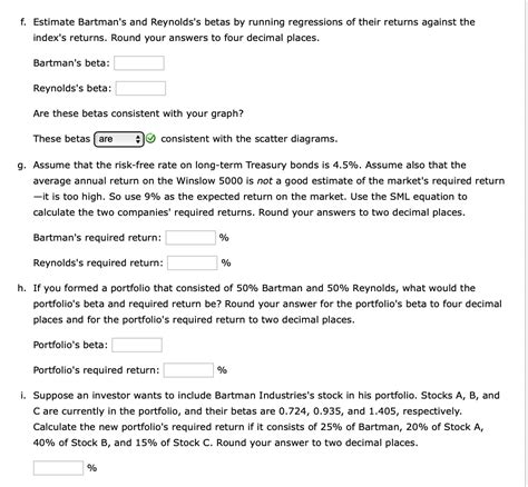 Solved Excel Activity Evaluating Risk And Return Bartman