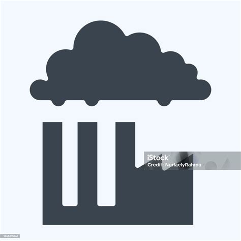 Icon의 대기 오염 기후 변화 기호와 관련이 있습니다 글리프 스타일 심플한 디자인 편집 가능 간단한 그림 가리기에 대한 스톡