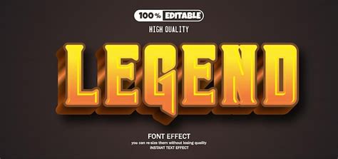 Premium Vector Legend Editable Text Effect