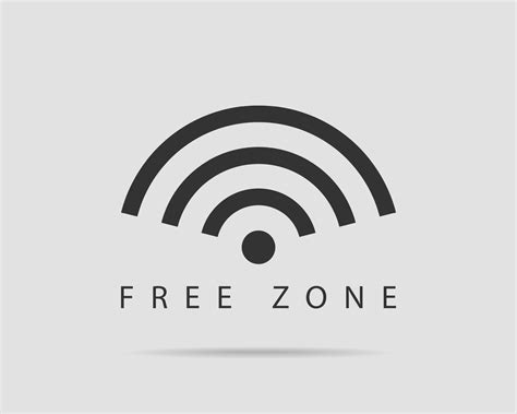 Free Wi Fi Icon Connection Zone Wifi Vector Symbol Radio Waves Signal 12881145 Vector Art At