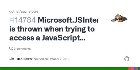 Microsoftjsinteropjsexception Is Thrown When Trying To Access A