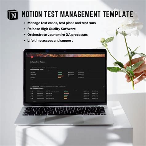 buy notion test management template for developer and project online in