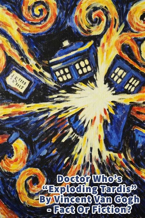 Vincent Van Gogh Tardis Doctor Who Exploding Tardis Cotton Fabric