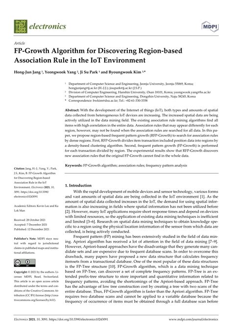 Pdf Fp Growth Algorithm For Discovering Region Based Association Rule