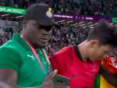 Ghana Coach Takes Selfie With Crying Son Heung Min As South Korea Face