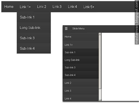 Membuat Menu Bar Drop Down Responsive Tanpa Edit Html