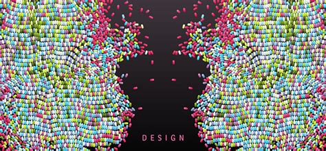 Irregular Array Or Matrix Of Random Ovals Background Breaking Down Into