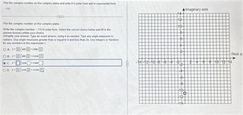 Solved Plot The Complex Number On The Complex Plane And Chegg Com