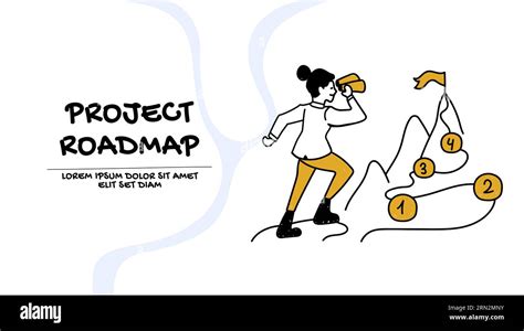 Project Management And Roadmap Concept Business Illustration Stock Vector Image And Art Alamy