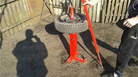 Шиномонтаж своими руками. Ручной шиномонтажный станок. Homemade manual ...