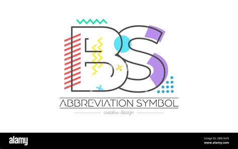 Letters B And S Merging Of Two Letters Initials Logo Or Abbreviation Symbol Vector