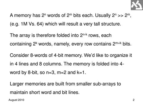 PPT VLSI Memory Design PowerPoint Presentation Free Download ID