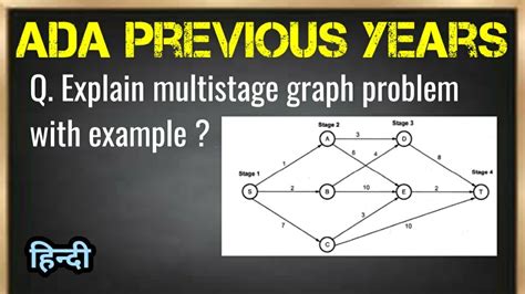 Explain Multistage Graph Problem With Example Adapreviousyears Youtube