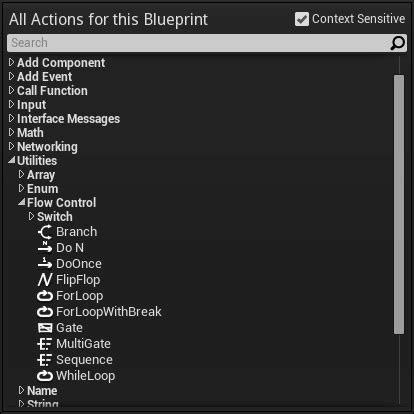 Flow Control Unreal Engine Documentation