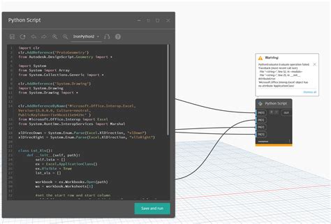 Something Wrong When Using Microsoftofficeinteropexcel In Revit 2025 Dynamo 302 Revit