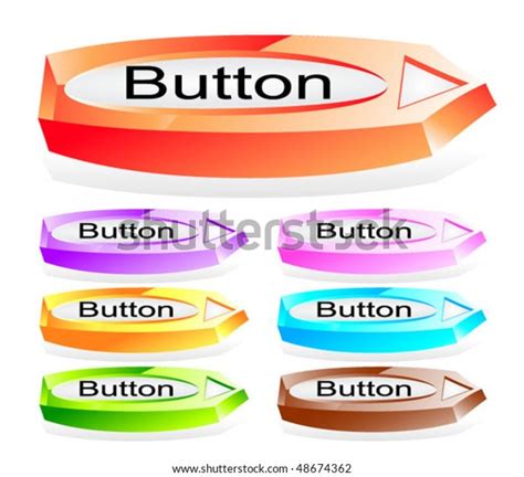 Set Shiny Web Menu Buttons Vector Stock Vector Royalty Free 48674362