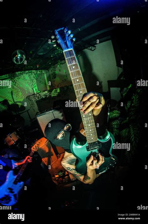 The Band Die Spitz Performs At The Farout Lounge Austin Texas Stock