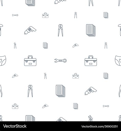 Fix Icons Pattern Seamless White Background Vector Image