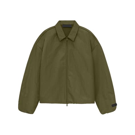 에센셜 텍스쳐드 나일론 트러커 자켓 밀리터리 24fw Essentials Kream